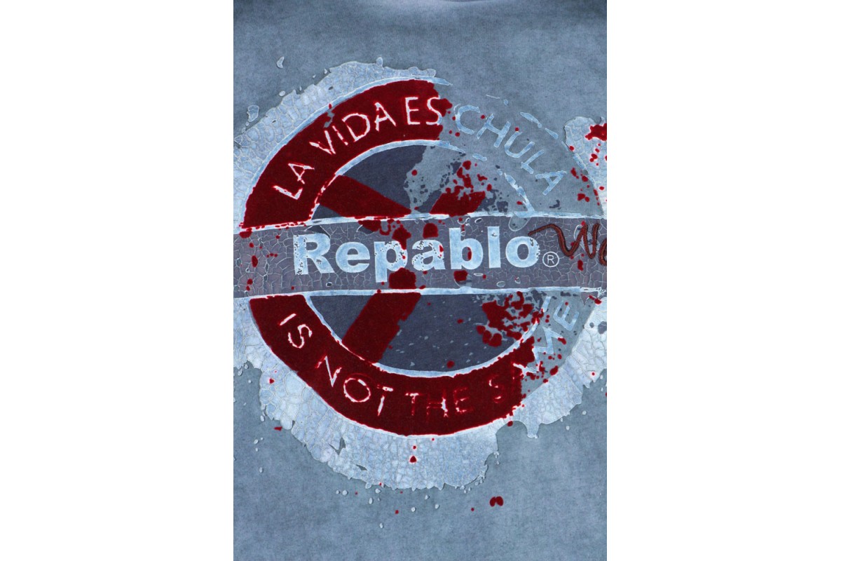 REPABLO modré triko s logem Repablo - REPABLO_0097